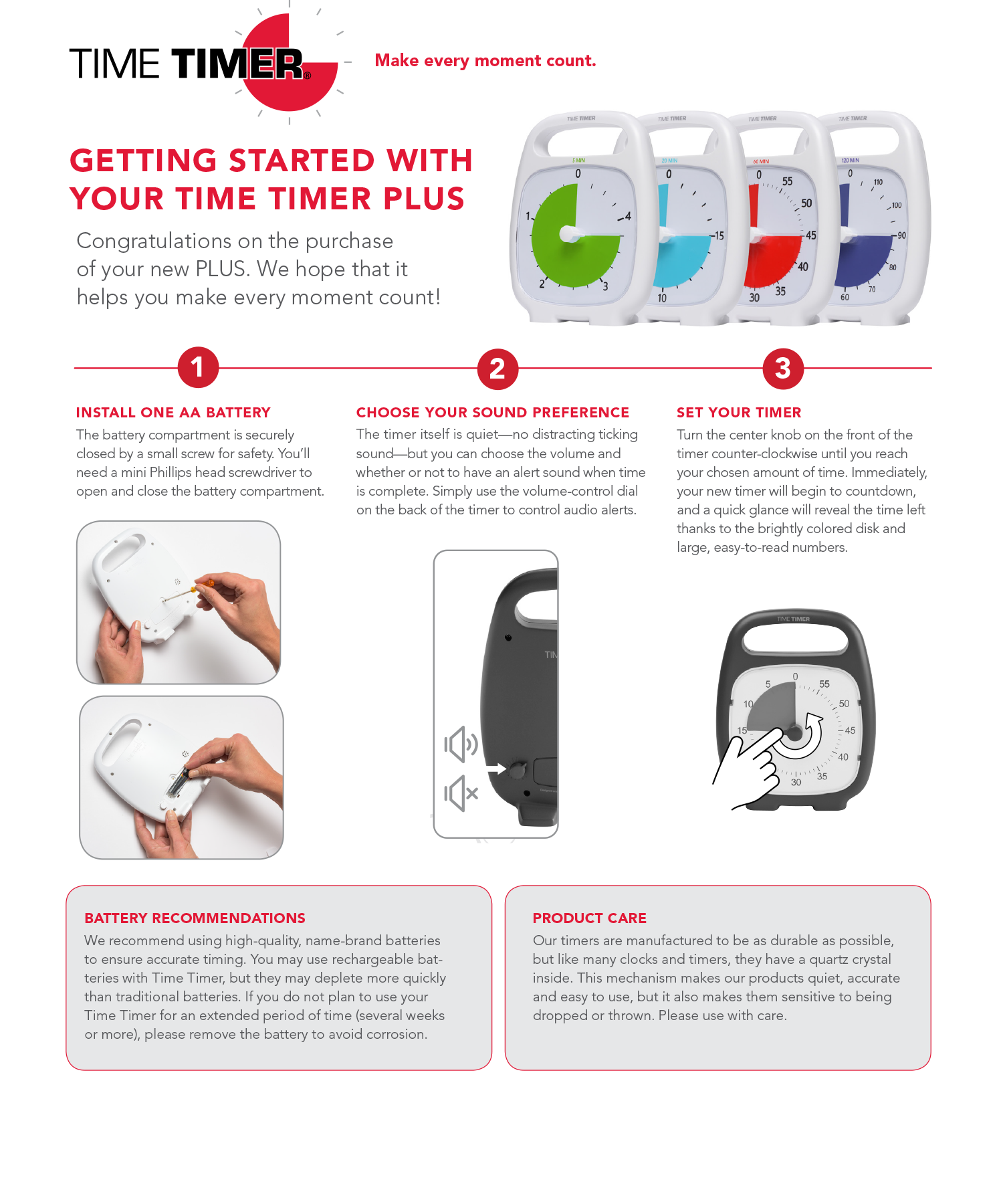 Time Timer® PLUS User Guide - TimeTimer