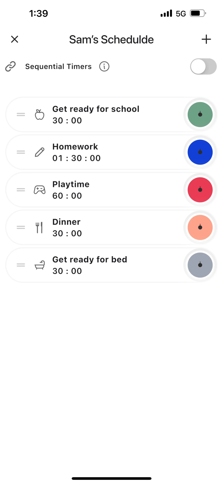 Create a Daily Schedule with the Time Timer App